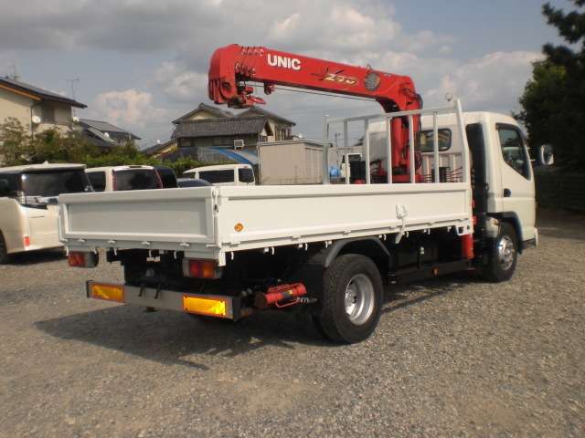 【LYC-1019】H18.7三菱のキャンター 3.4tワイドロングユニック製5段クレーン 2.93t吊り フックイン｜中古トラックならゲットラック