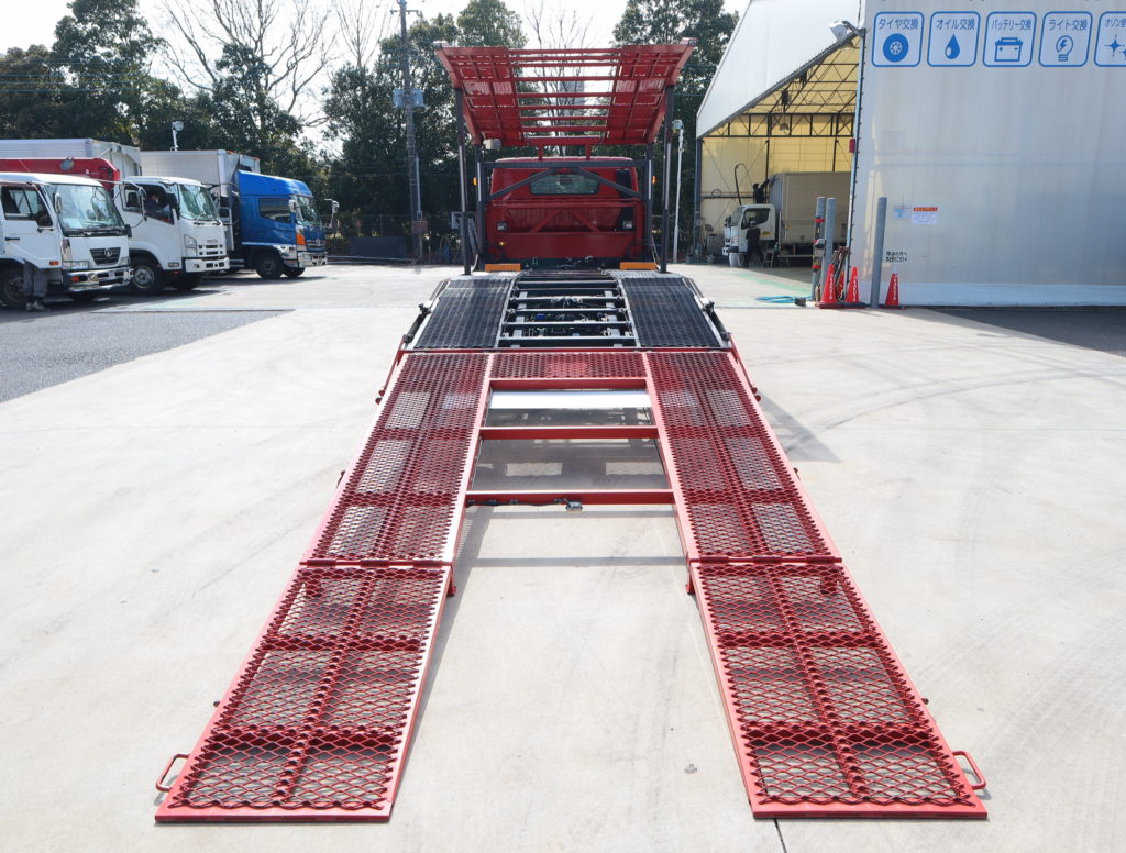 【PZX-5609】H30.11三菱のキャンター 3.4tキャリアカー 2台積 ウインチ ラジコン｜中古トラックならゲットラック