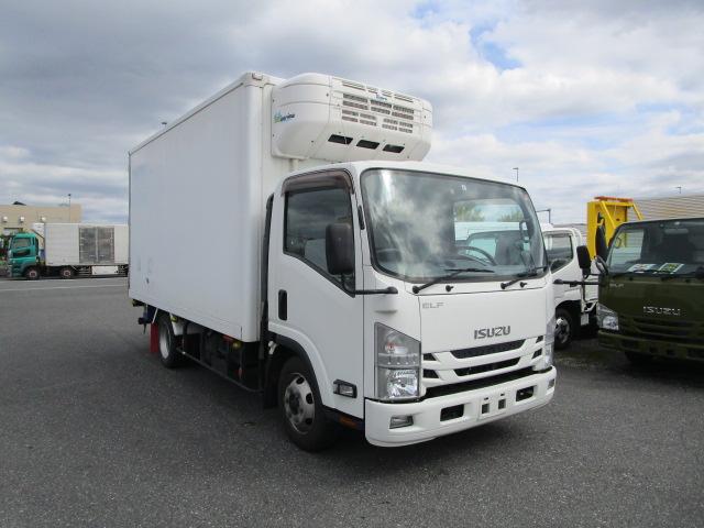 【RR-4480】H27.7いすゞのエルフ 3tワイドロング冷蔵冷凍車（低温） 3枚扉 サイドドア 全低床｜中古トラックならゲットラック