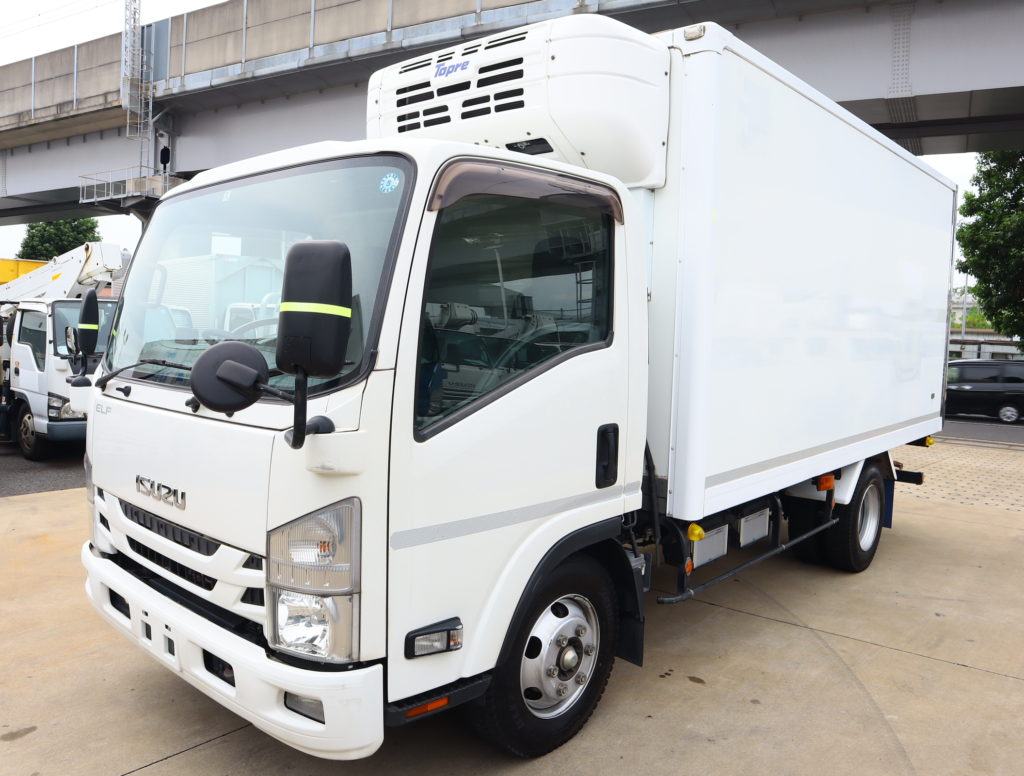 【PZR-6768】H30.3いすゞのエルフ 2.95tワイドロング冷蔵冷凍車（中温） 3枚扉 全低床｜中古トラックならゲットラック