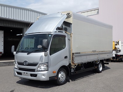 【BGW-0844】H28.1日野のデュトロ 2tワイド超ロング幌ウィング 全低床｜中古トラックならゲットラック