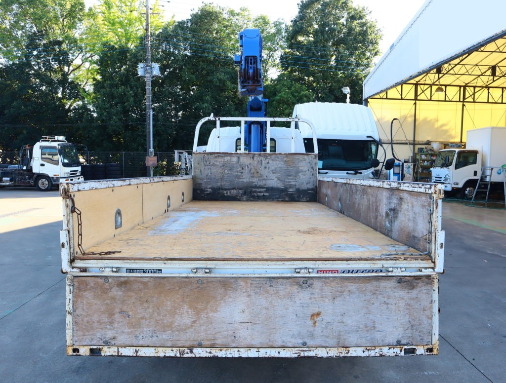 日野のデュトロ 3t標準ロングタダノ製4段クレーン 2.63t吊り ラジコン フックイン 高床｜中古トラックならゲットラック