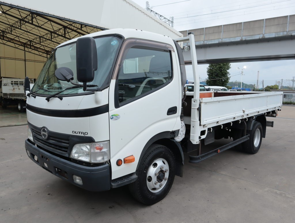 【PZH-1648】H23.10日野のデュトロ 3.5t超ワイドロング平ボデー 高床｜中古トラックならゲットラック