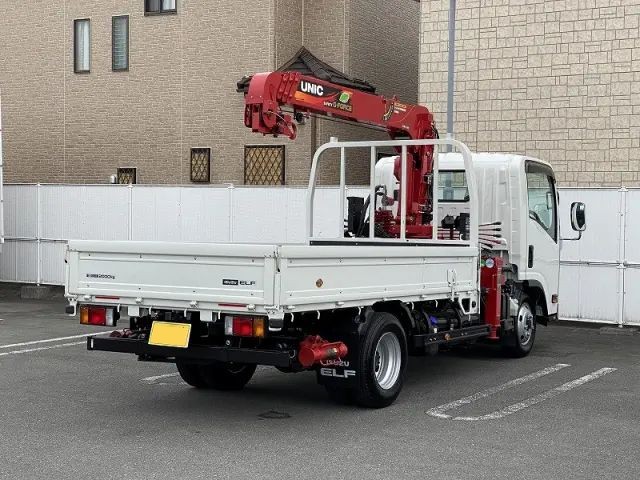 【SYC-7001】R4.5いすゞのエルフ 2t標準ロングユニック製4段クレーン 2.63t吊り ラジコン 高床 4WD｜中古トラックならゲットラック