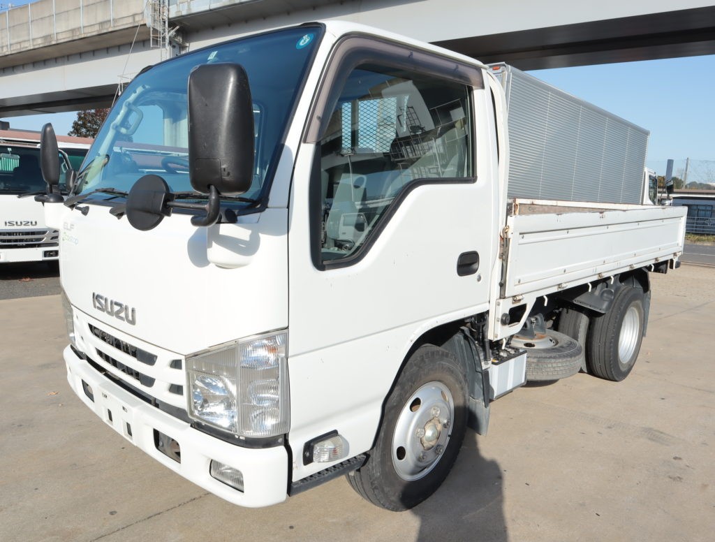 【PZH-8652】H28.11いすゞのエルフ 3t標準ショート平ボデー｜中古トラックならゲットラック