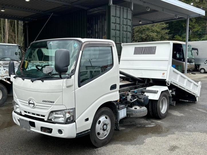 【QZD-2098】H29.7日野のデュトロ 3tローダーダンプ 3方開 全低床｜中古トラックならゲットラック