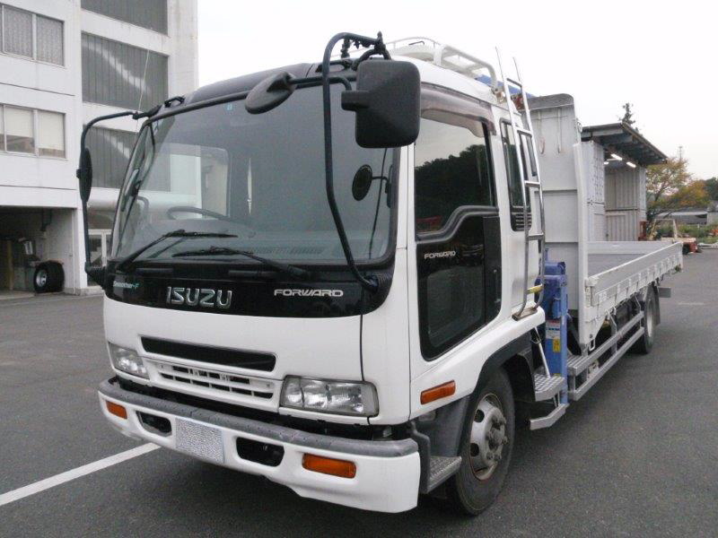 【SC-1273】H18.3いすゞのフォワード 4t標準タダノ製4段クレーン 2.93t吊り アルミブロック ラジコン フックイン ベッド付 載替（H15年式）｜中古トラックならゲットラック